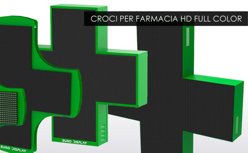 Digital signage for Pharmacies: crosses and large advertising LED ...